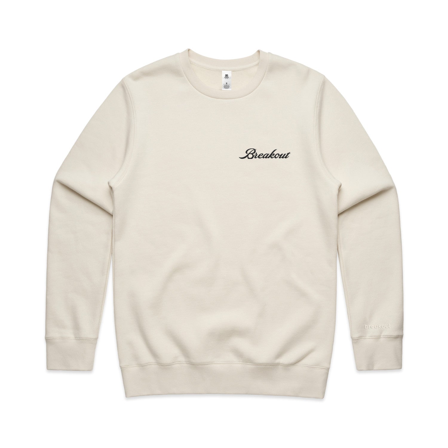 EMBROIDERED CREWNECK - IVORY – Breakout Merch